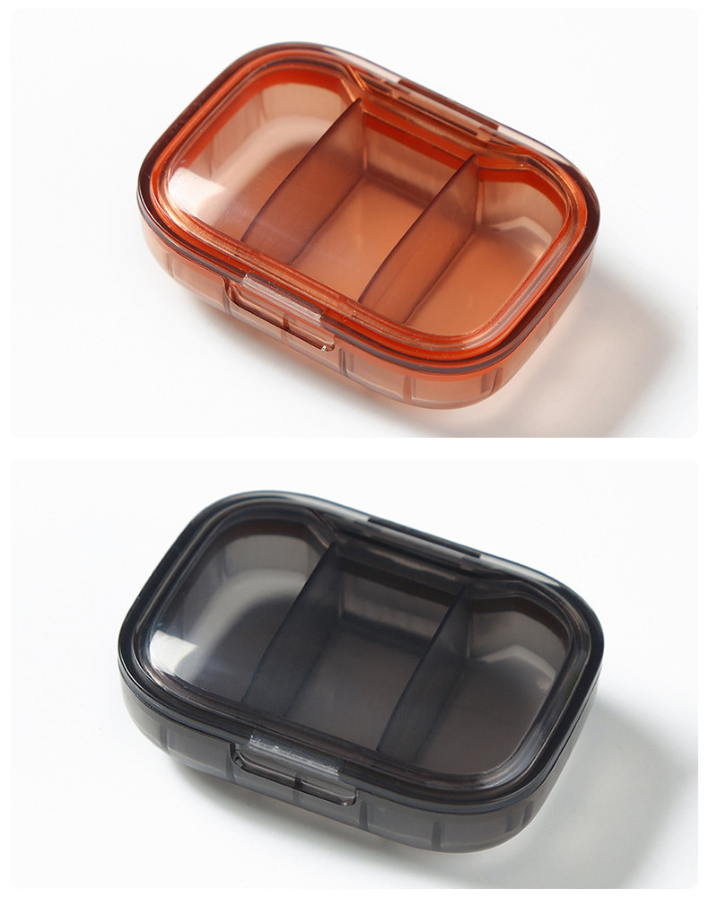 Portable mini pill box, on-the-go morning, midday and evening ...