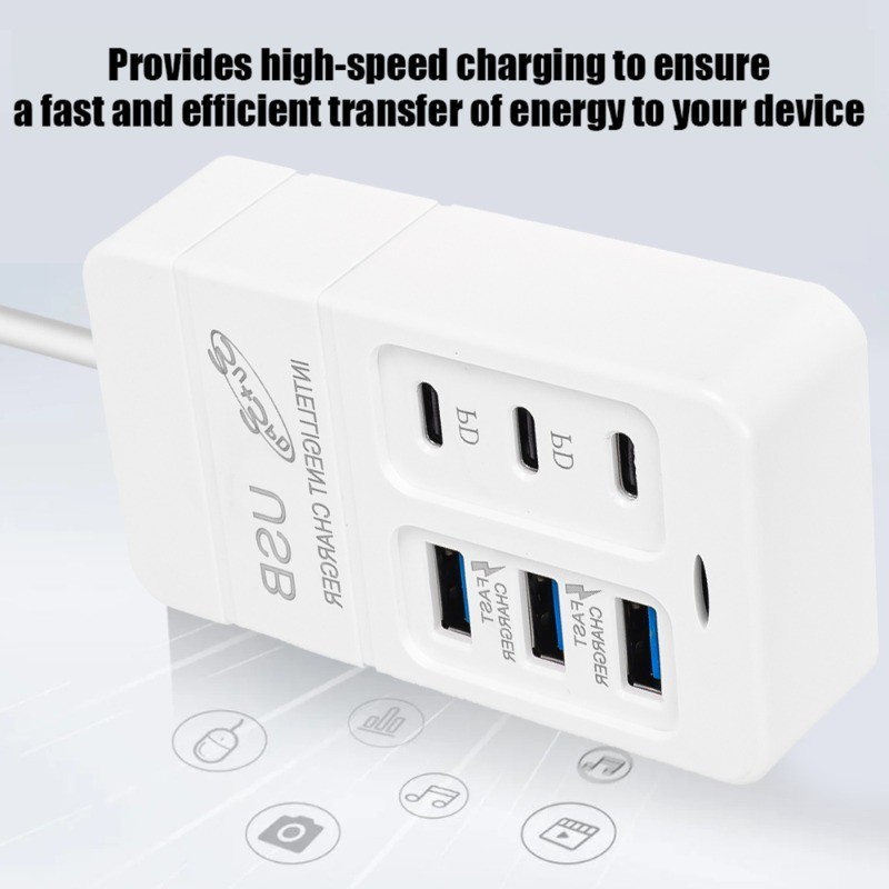 [ Featured ] 35W Multi-port USB Charger Socket - Wall Charging Extend ...