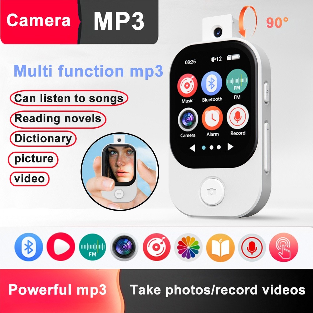 2025 New Multifunctional MP3 Player With Camera Bluetooth 5.4 Portable ...