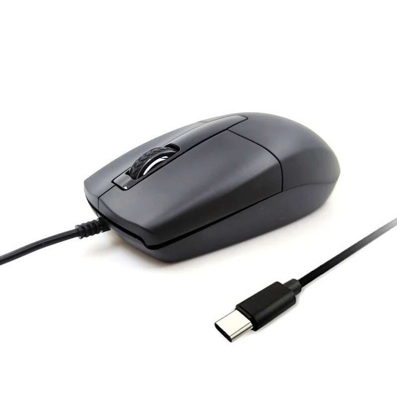Compatible Mice Type-C Wired Mouse Plug Play 1000DPI Low Latency USB-C ...