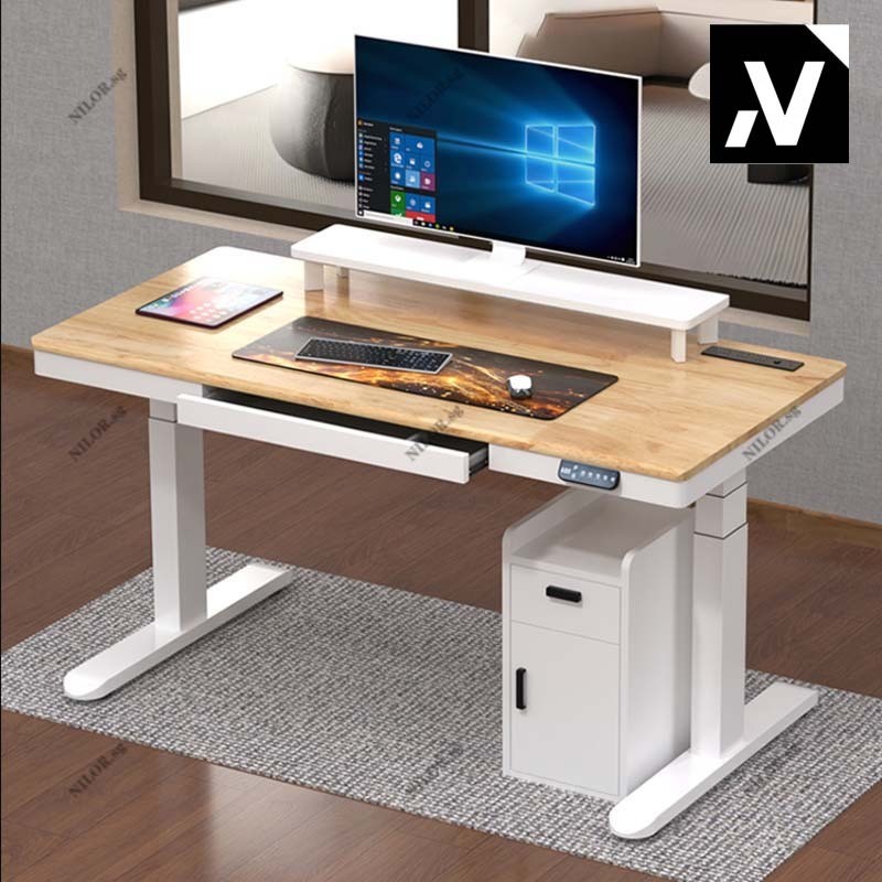 N·R Adjustable Table Home Office Lifting Computer Table Study Table ...