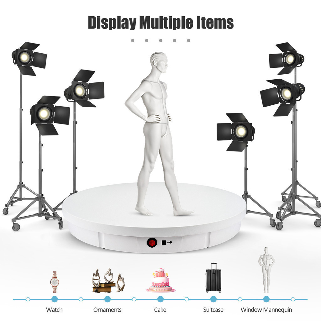 30/42/52CM 100KG Rotating Display Stand 360° Panoramic Automatic ...