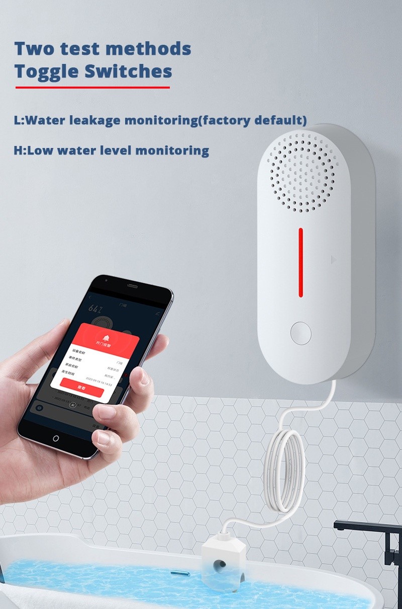 Tuya Wifi Water Leak Alarm Low Water Level Detector Water Leakage ...