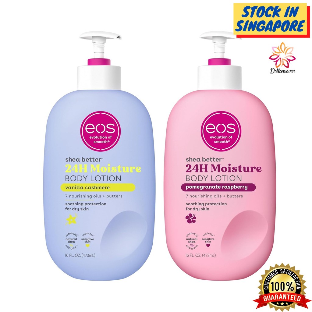 EOS Shea Butter Body Lotion Pomegranate Raspberry / Vanilla Cashmere ...