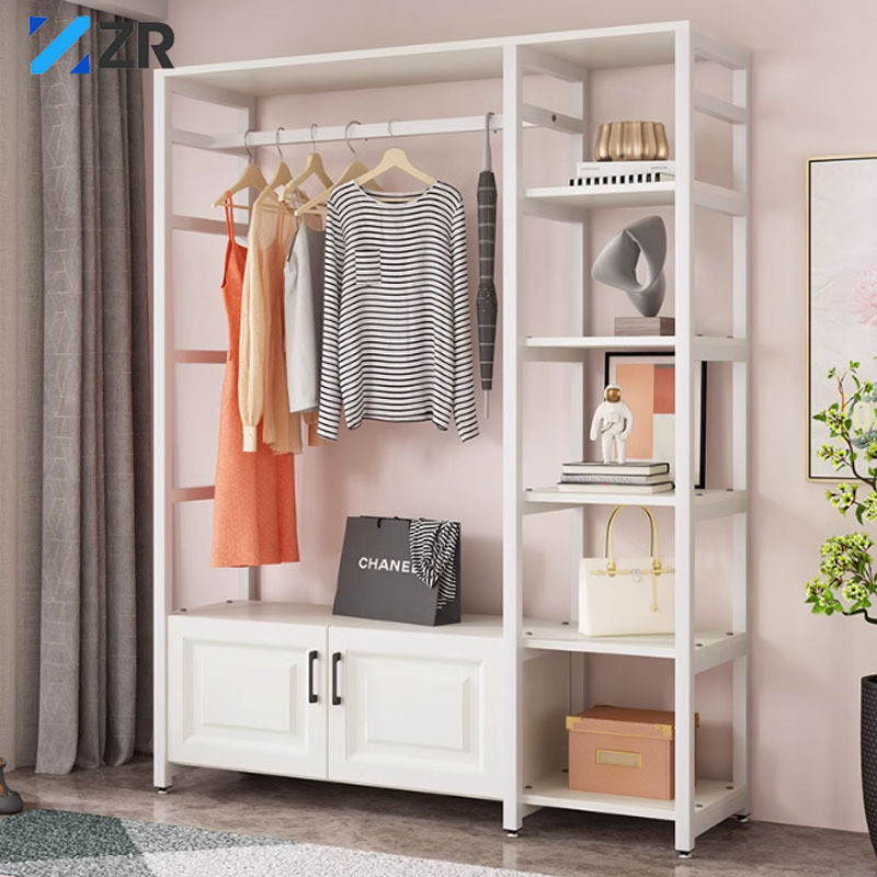 Wardrobe Open Floor Coat Rack Simple Modern Bedroom Hanger Home ...