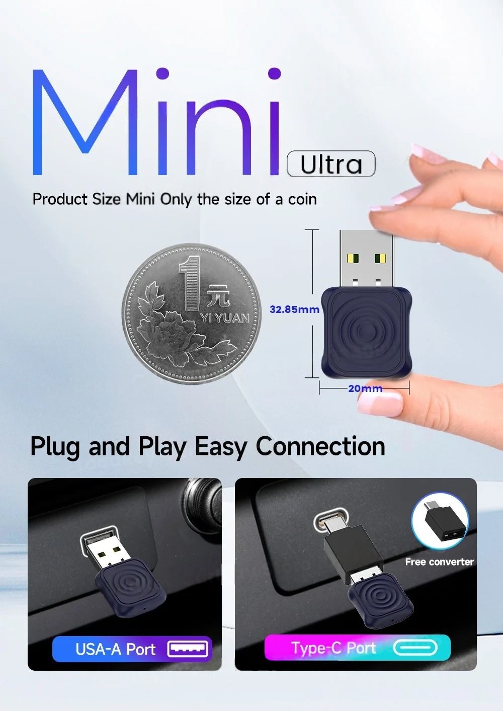 Carlinkit 2in1 Mini Ultra Wireless Carplay Adapter and Android Auto ...