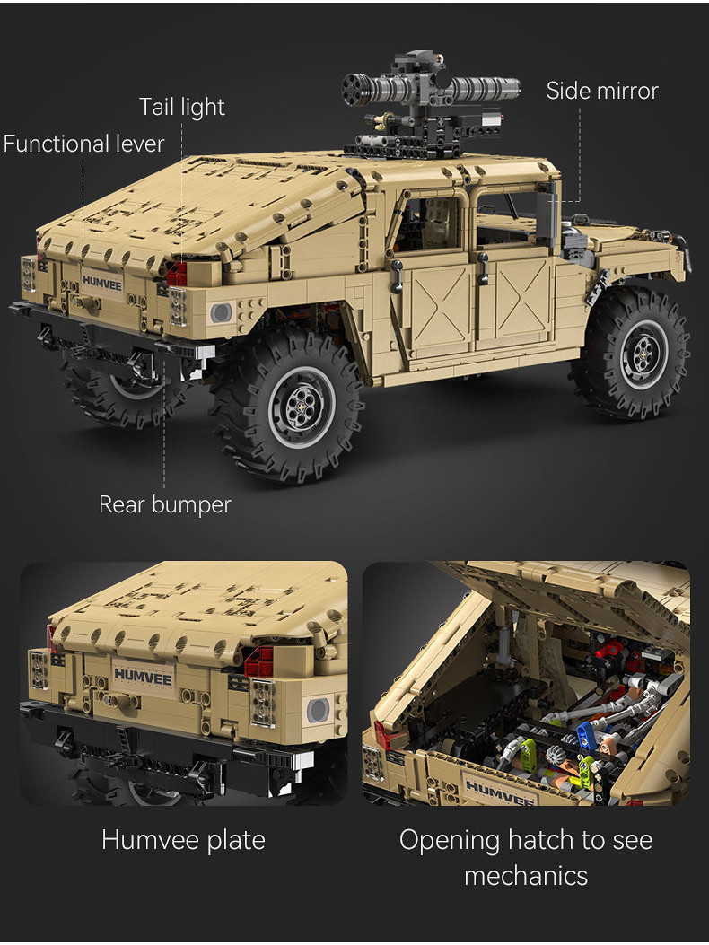 CaDA Bricks Master 1:8 Remote Control Hummer H1 Military Off-road ...
