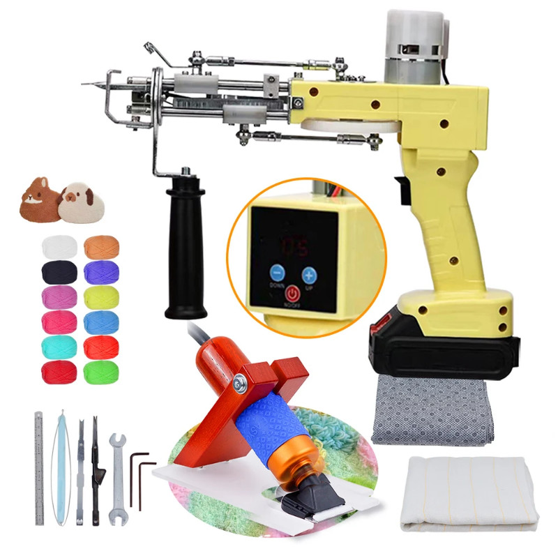 Tufting Gun 2 in 1 Set Cut Loop Pile DIY Tools Electric Carpet tapis ...