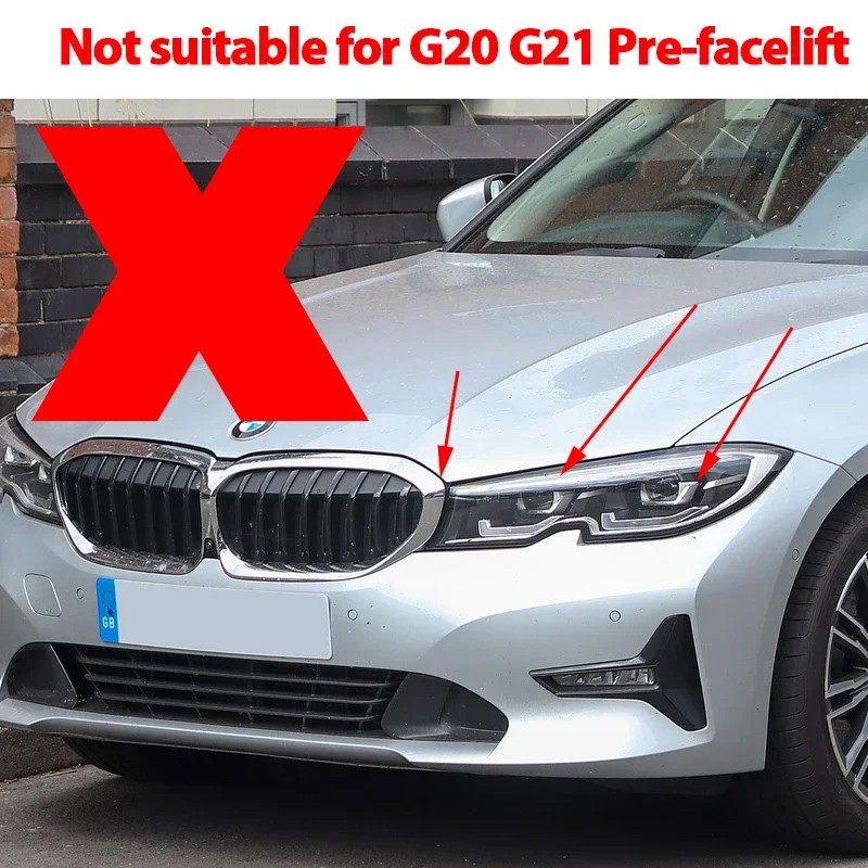 New BMW G20 LED Light Car Gloss Black Front Bumper Grille Daylight Grille Lip for BMW G20 G21 ...