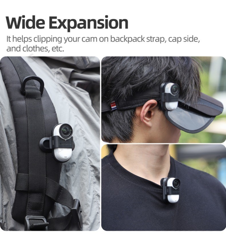 Sunnylife Backpack Clip Mount For Insta360 GO 3S/GO 3 360° Rotatable ...