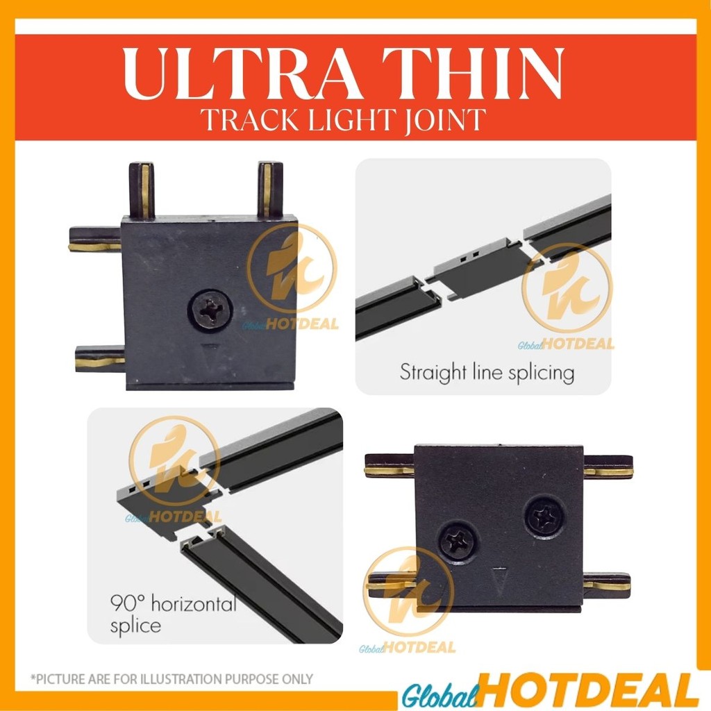 ULTRA THIN Magnetic Track Joint Straight Joint Elbow Joint Track Light ...
