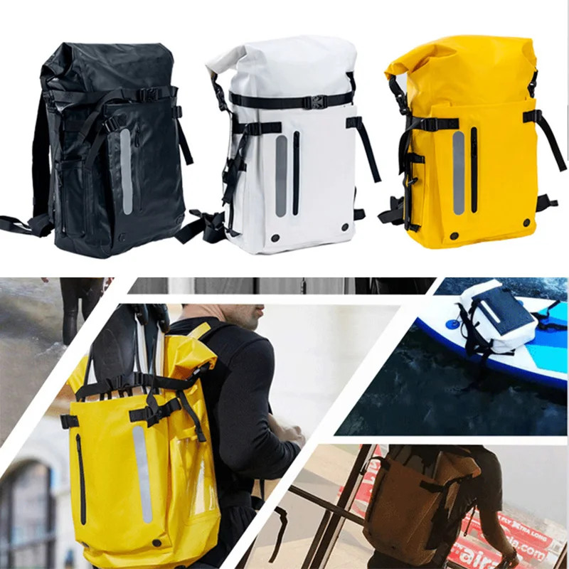 Waterproof outdoor backpack with long fins, Equipment Swimming River ...