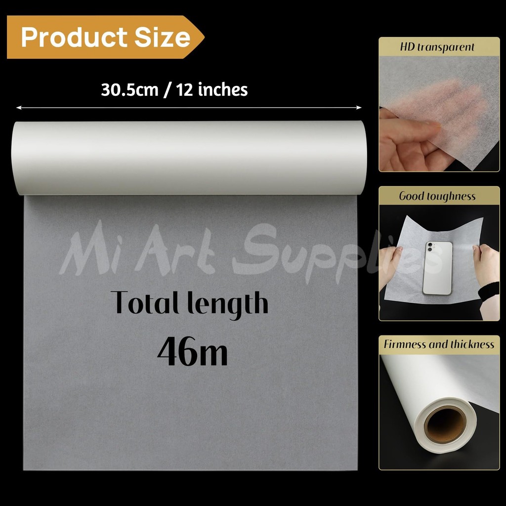 【Mi Art Supplies】Tracing Paper Roll Translucent Tracing Paper for ...