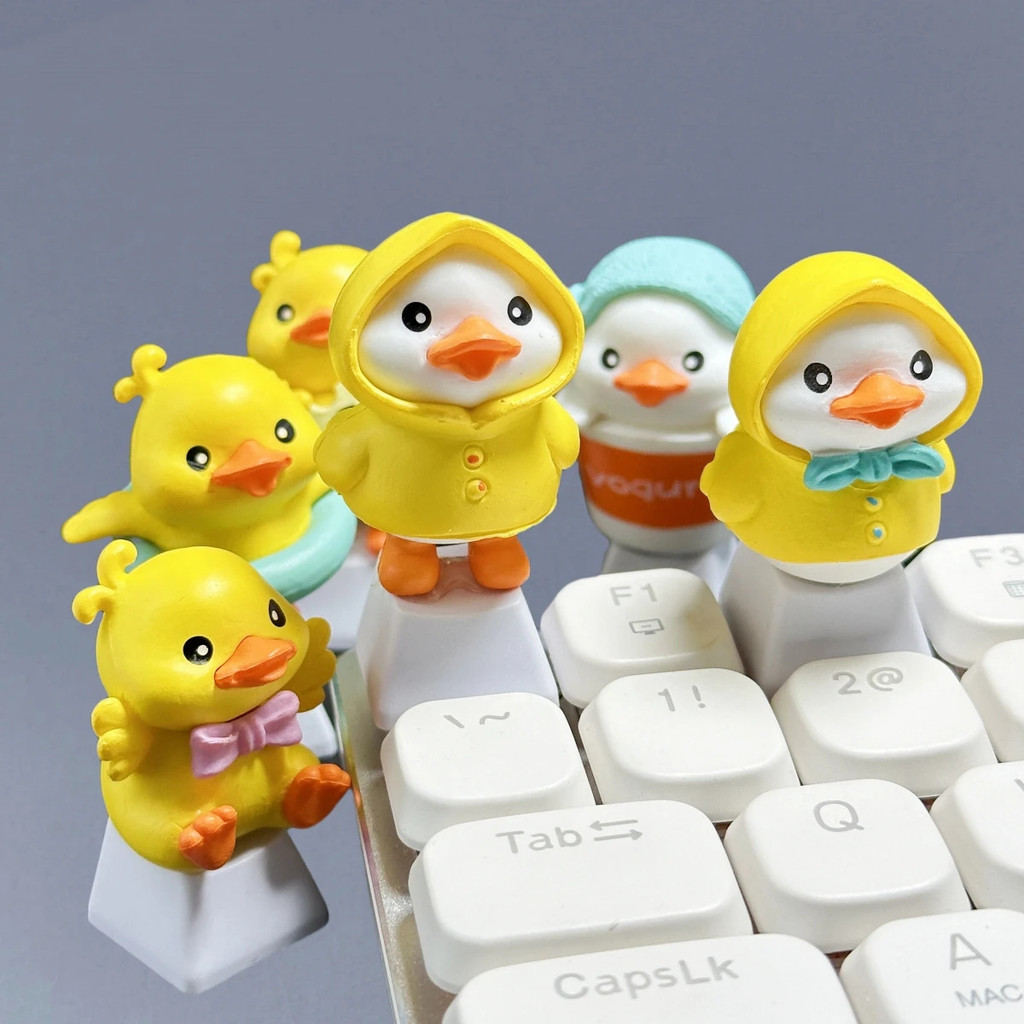 Cute DIY Handmade ESC Keys Customized Gift Cartoon Yellow Duck 3D ...