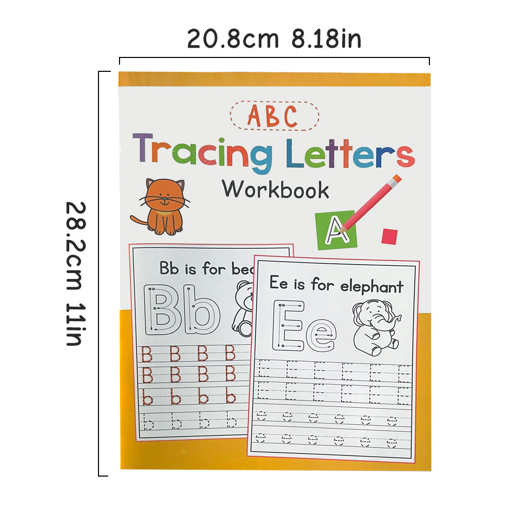 26 Letters Educational Workbook for Kids Preschool English Alphabet ...