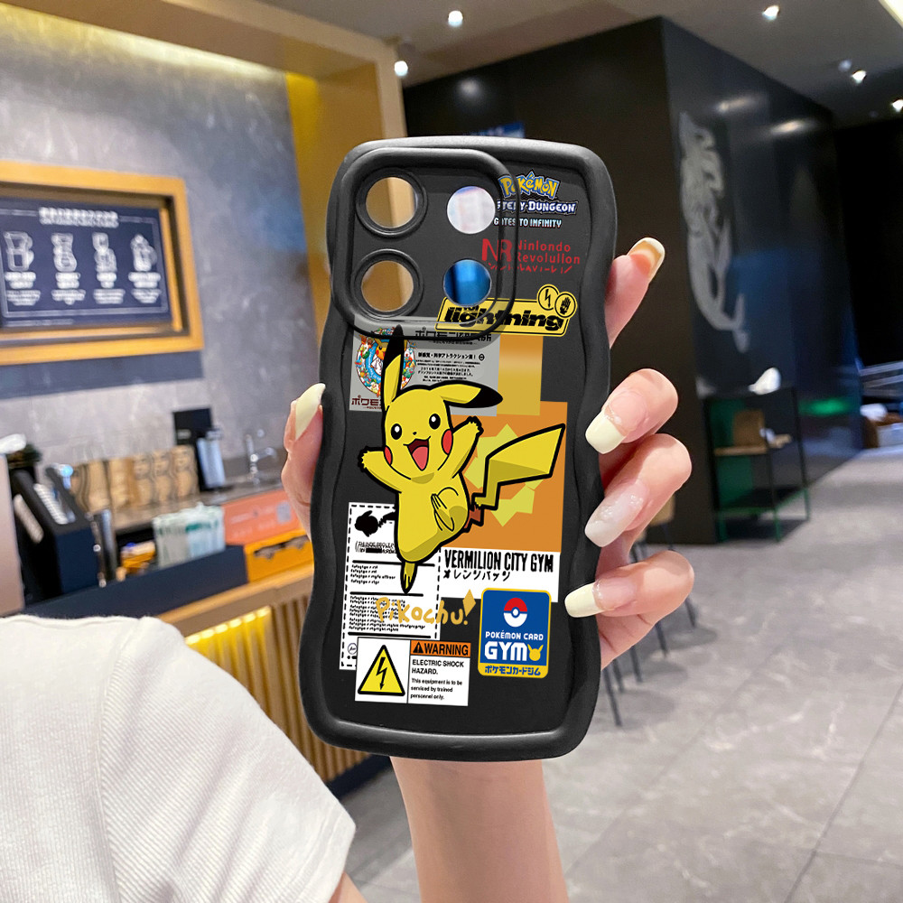 Compatiable with POCO C75 X6 C65 X5 C55 F5 5G M6 Pro 4G Happy Pikachu ...