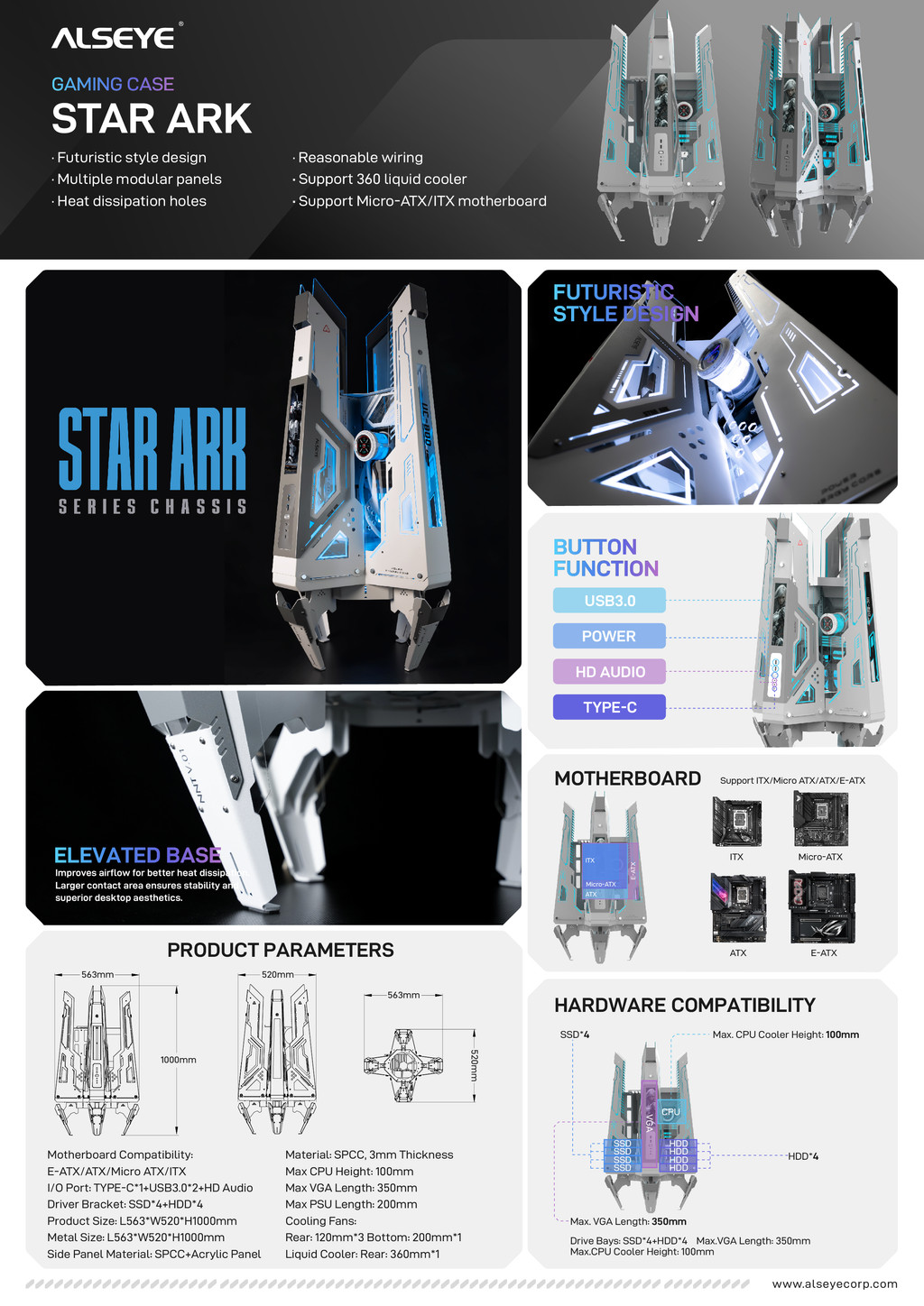 Alseye Star Ark RTX 5080 Customise PC Desktop Futuristic Gaming Acyclic ...