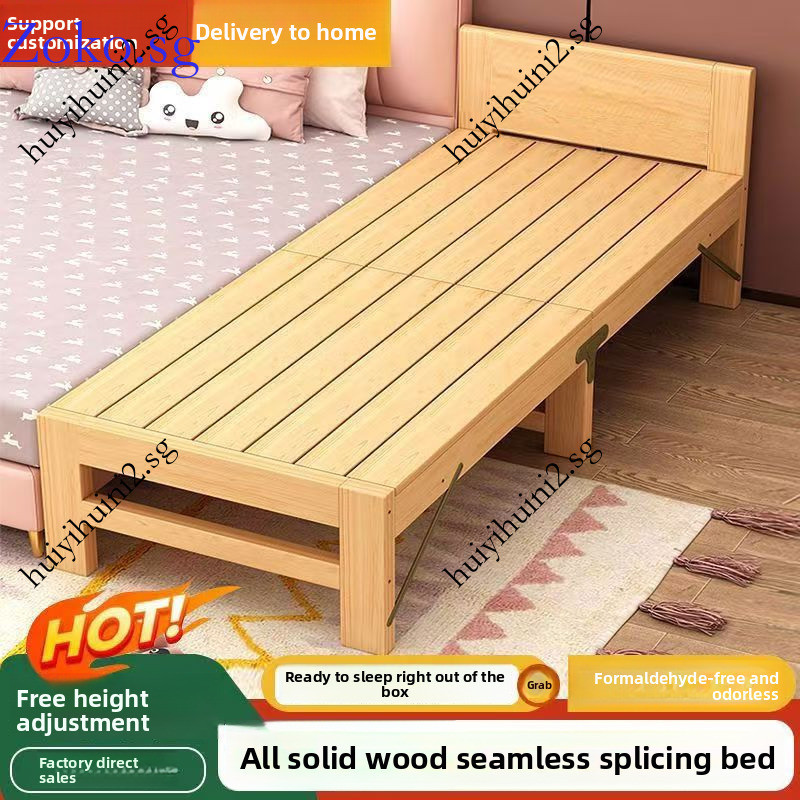 Solid Wood Foldable Bed Single Bed Frame 180Cm Long Other Sizes Can Be ...