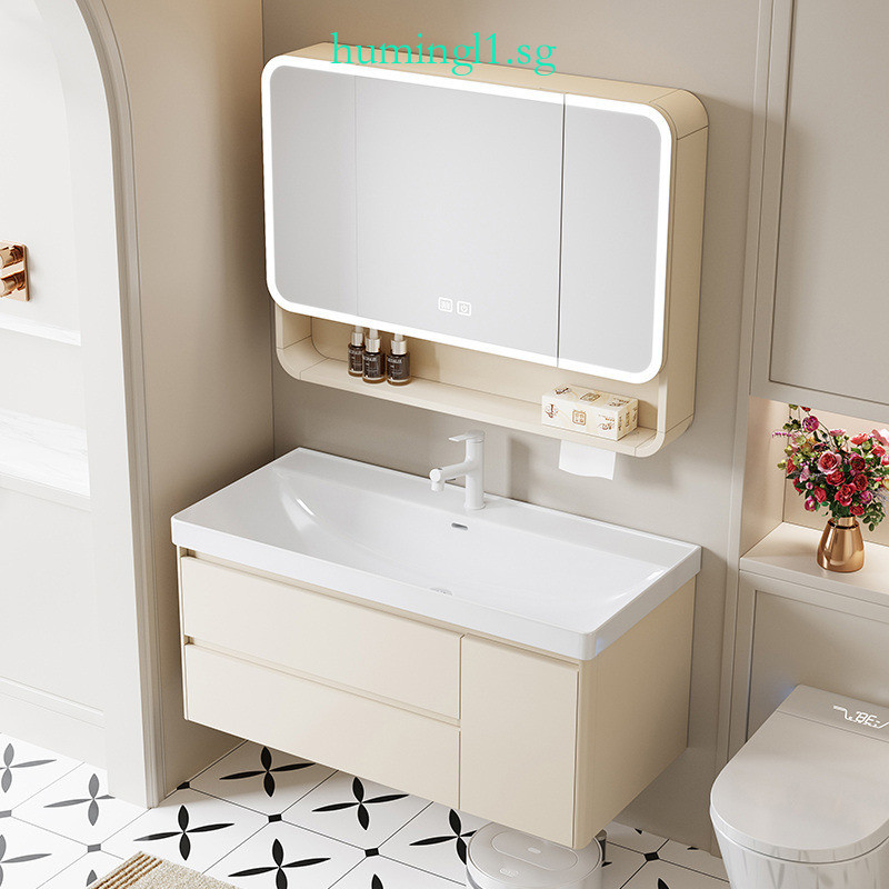 Waterproof Honeycomb Aluminum Arc Bathroom Cabinet Combination Ceramic ...