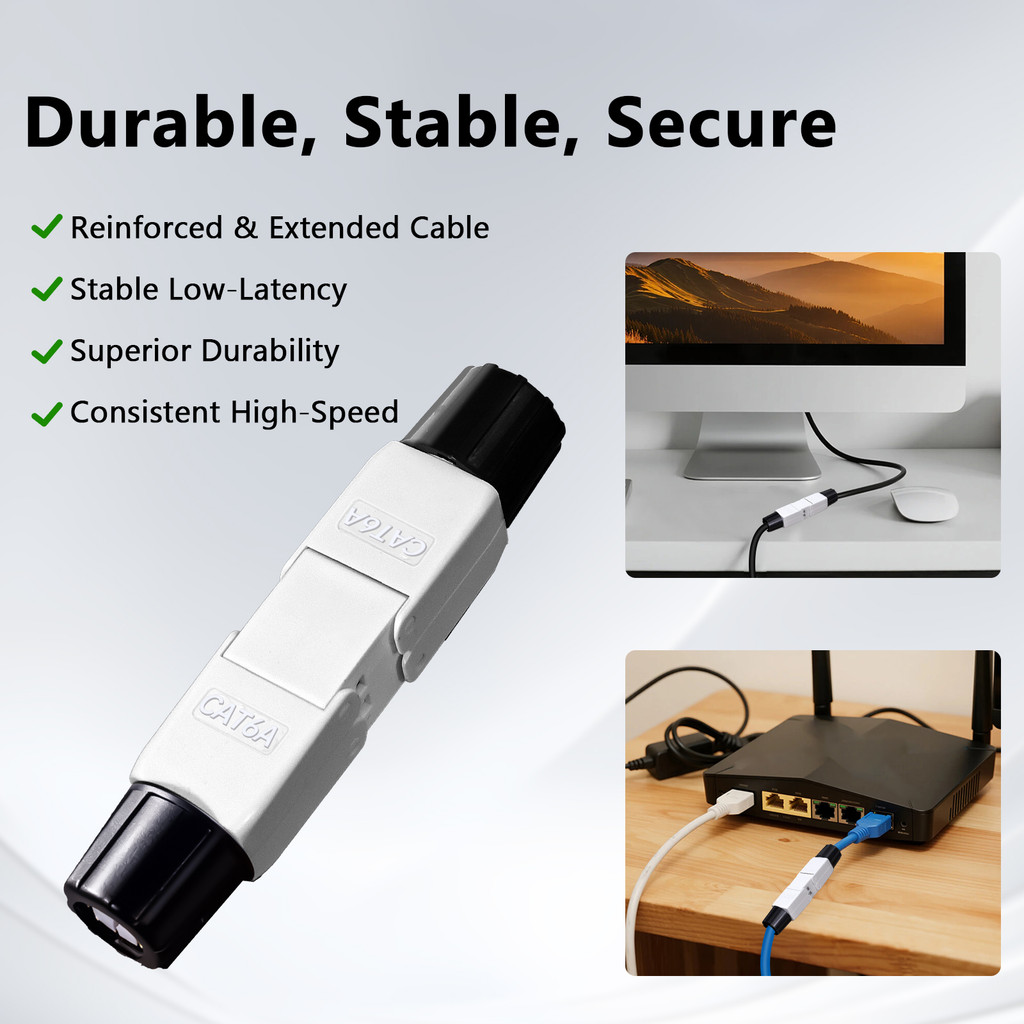 ZoeRax RJ45 Network Cable Connector CAT6A CAT7 Tool-Free Reusable ...