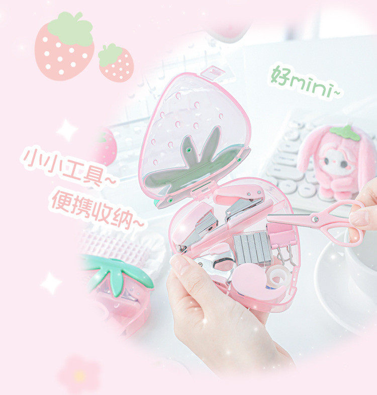Mr. Paper Hand Tool set Cute Strawberry Mini 10 hole punch needle ...