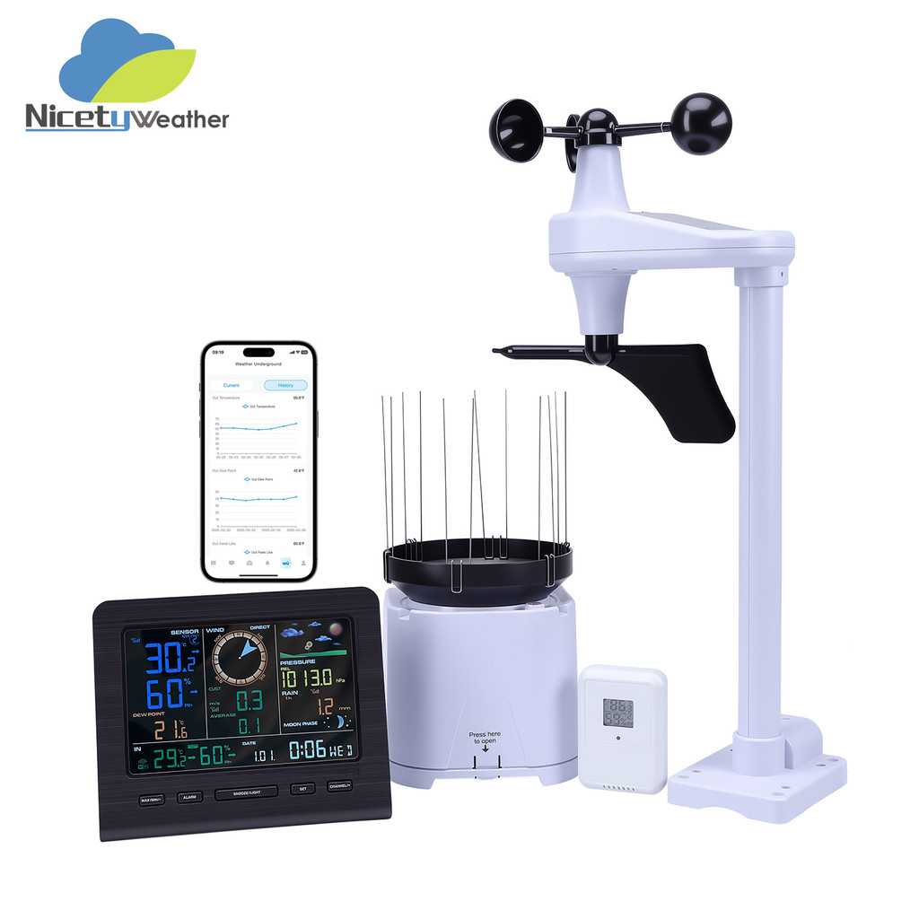 Complete Personal Remote Monitoring Wi-Fi Weather Station Indoor ...