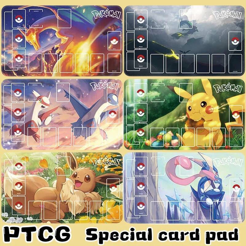 60x35cm Anime Pokemon PTCG Card Pad Charmander Pikachu Single Player ...