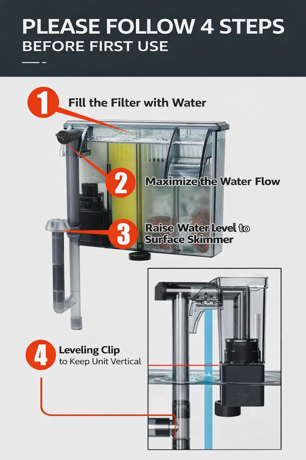 [PREMIUM] Aquarium Wall Hang On Filter Fish Tank 3-In-1 Silent Filter ...