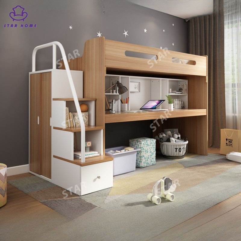 Bunk Bed with Desk for Kids Integrated Bed and Desk Double Layer Bed ...