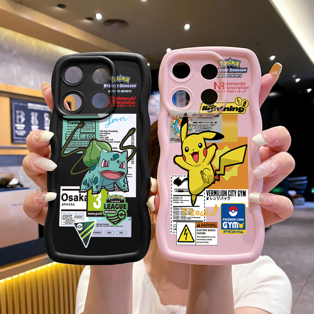 Compatiable with POCO C75 X6 C65 X5 C55 F5 5G M6 Pro 4G Happy Pikachu ...