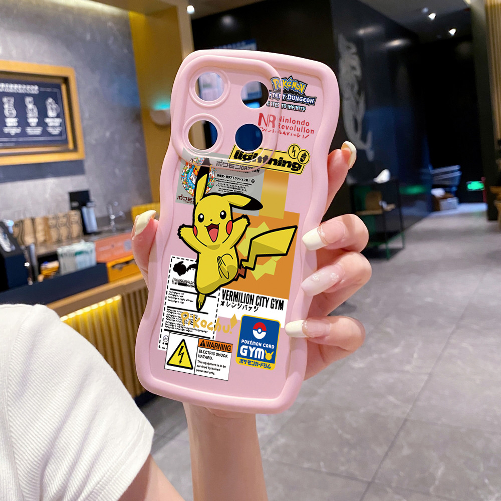 Compatiable with POCO C75 X6 C65 X5 C55 F5 5G M6 Pro 4G Happy Pikachu ...