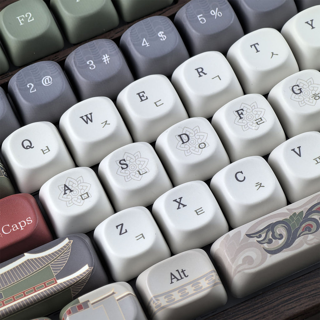 Gyeongbokgung Palace Keycap Cherry/MOA Profile 130 Keys PBT English ...