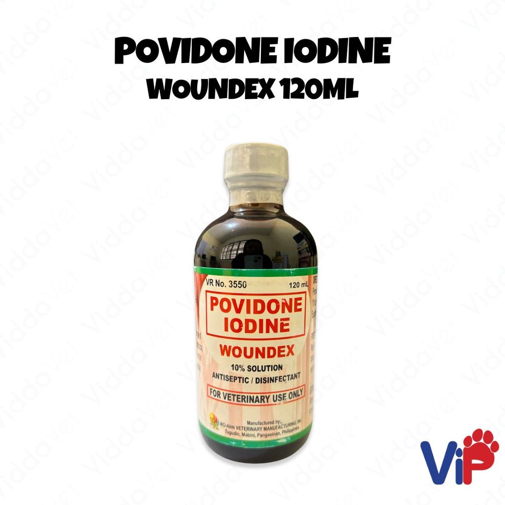 Povidone Iodine Woundex 60ml/120ml Pang First Aid sa Sugat ng Hayop ...