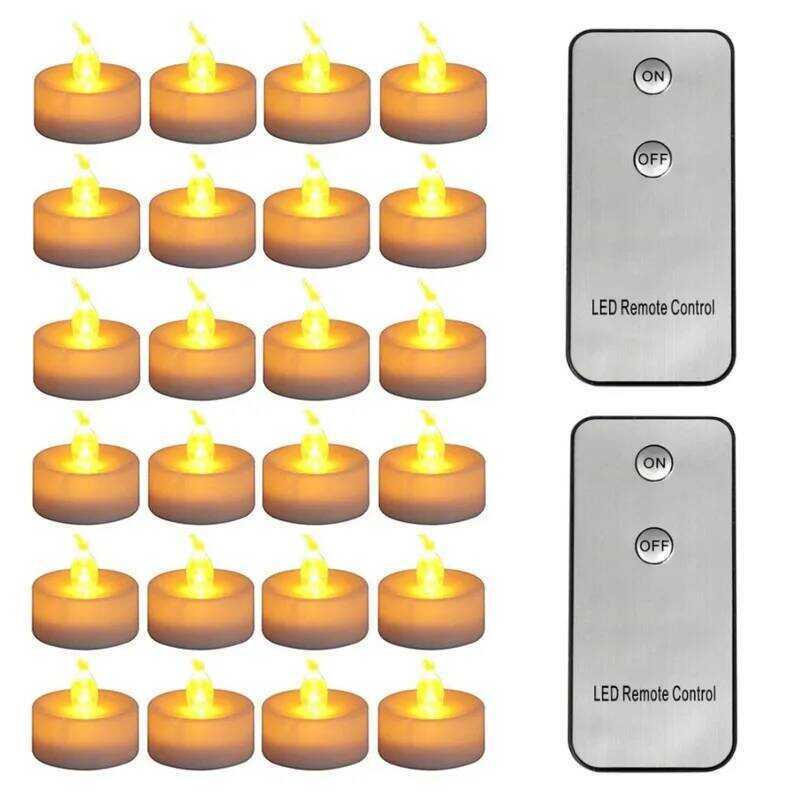 Flameless Tea Lights LED Candles with Remote Control Battery Operated ...