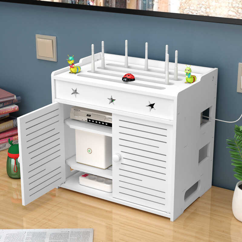Wireless Router Storage Box wifi Set-Top Box Shelf Wall-Mounted Floor ...