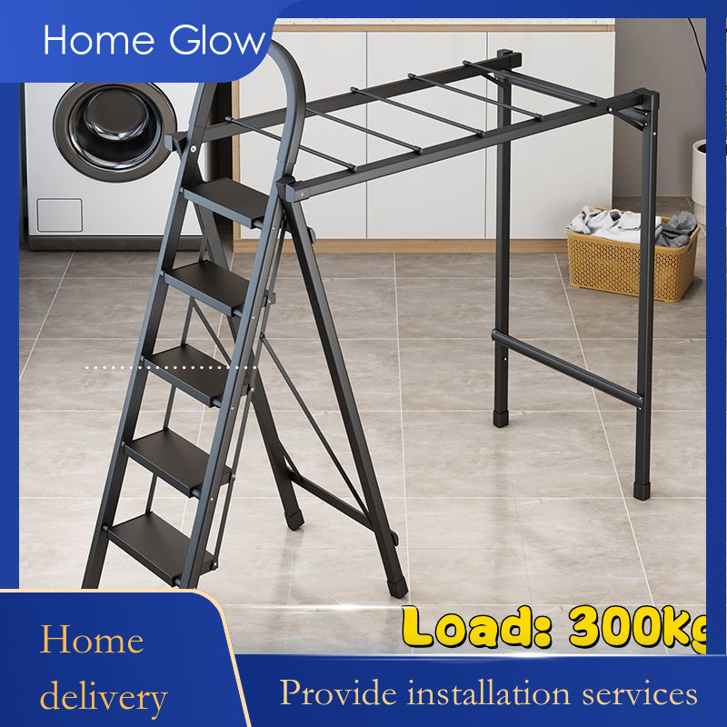 Step Multi-Function With Clothes Hanger Black Clothes Rack Ladder ...