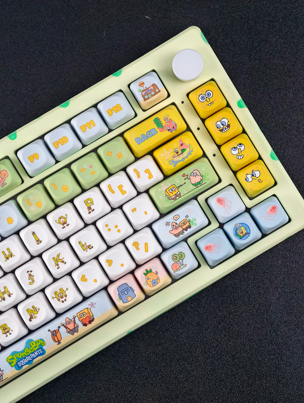 SpongeBob SquarePants Keycaps 130 Keys MOA Profile PBT Wooting MAD60 Aula F75 RK100 Dye ...