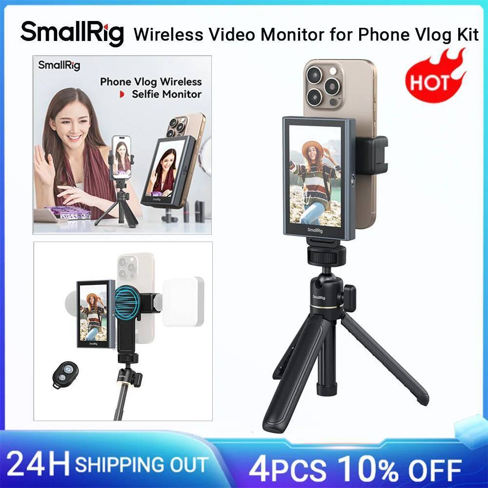 SmallRig Wireless Video Selfie Monitor Screen, Phone Vlog Kit for ...