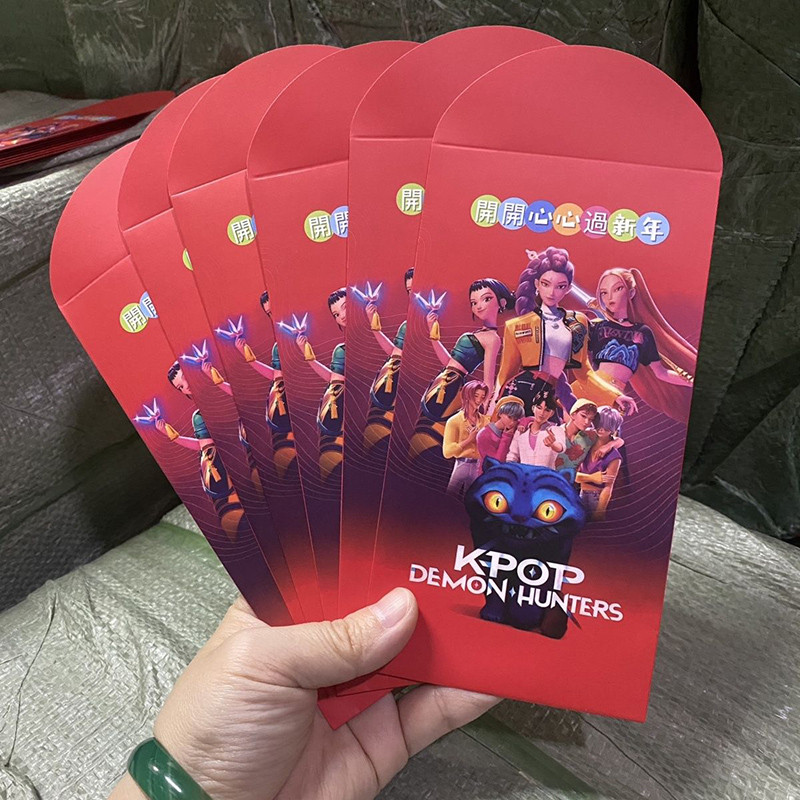 12/6/1Pcs Kpop Huntrix Demon Hunter Girl Group Themed Angpao Set with ...