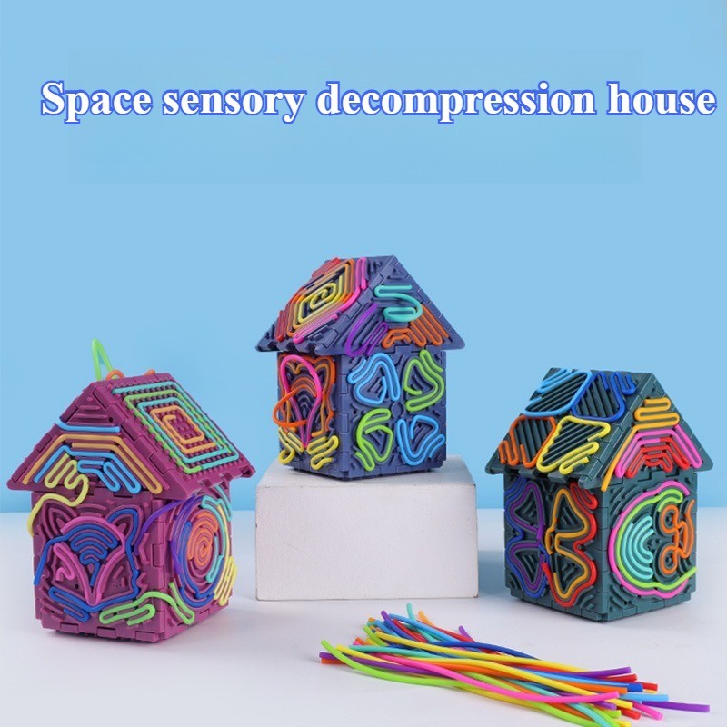 3D Sensory Activity Board for Kids Silicone Fidget Toy Cube Sensory ...
