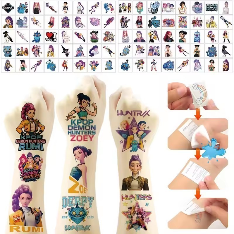 KPop Demon Hunters Rumi Kang Cosplay Prop Tattoo Sticker Rumi Tattoo ...