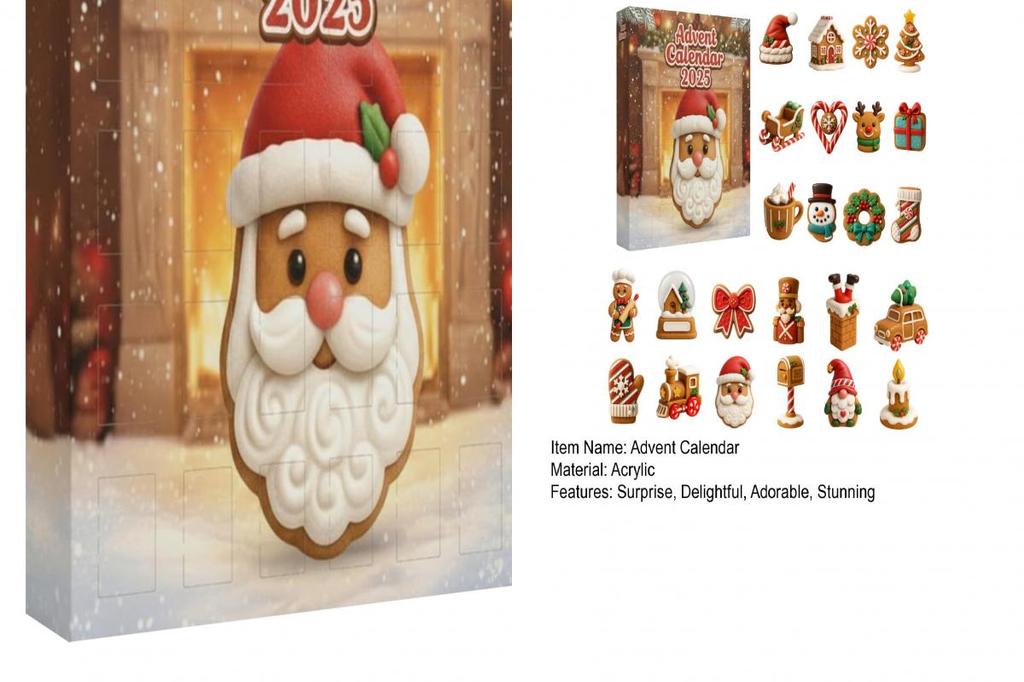 Gingerbread Man Advent Calendar Christmas Countdown Calendar ...