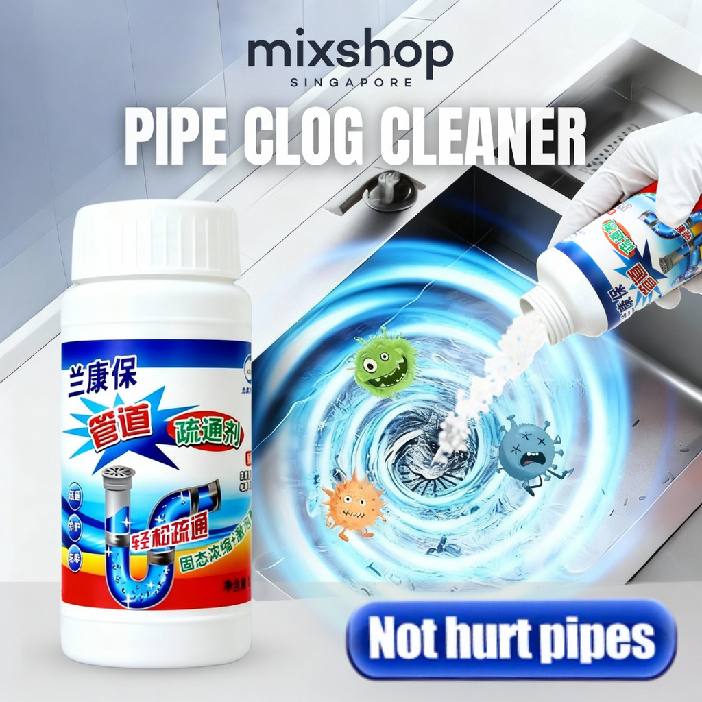 Mixshop Pipe Clog Cleaner 110G | Powerful Sink Drain Cleaning Powder ...