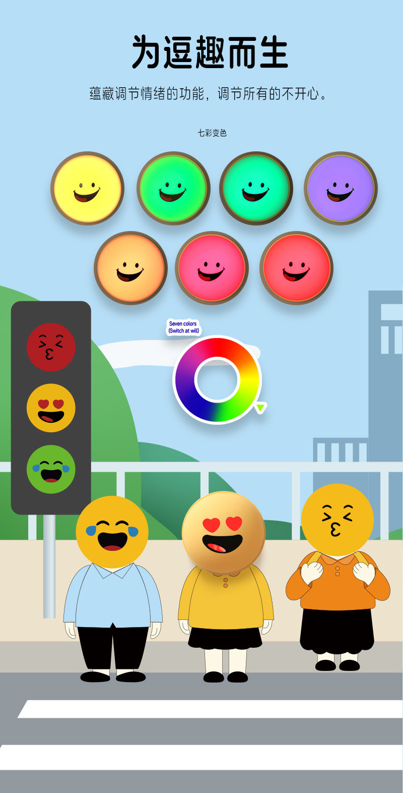 😊 Smiley Face Night Light | USB-C Magnetic Charging 🔋 | 3-Level Tap ...