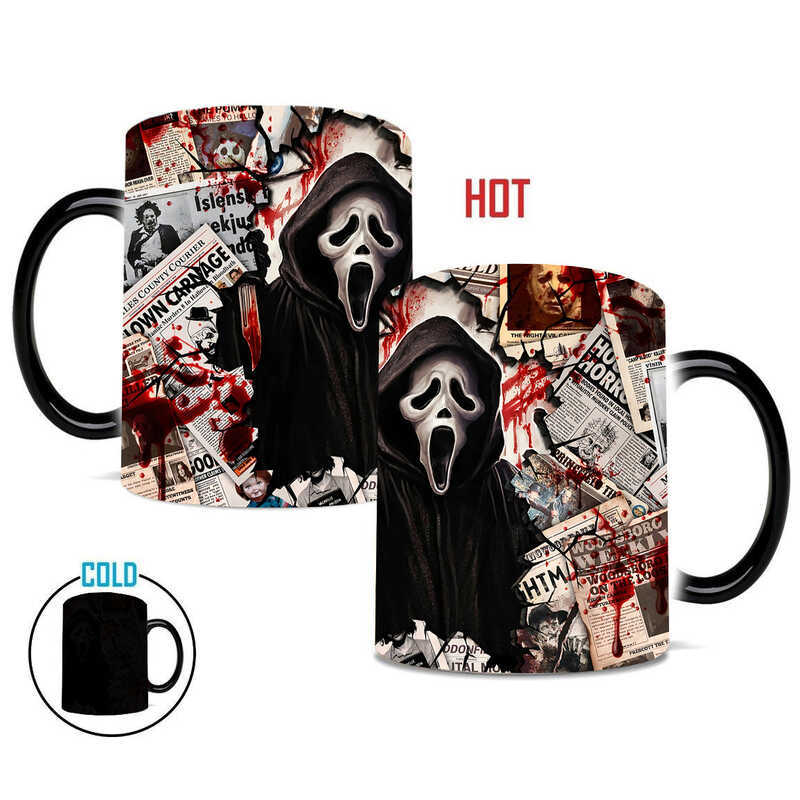 Halloween Ceramic Coffee Mug Halloween Thermochromic Cup Horror Movie ...