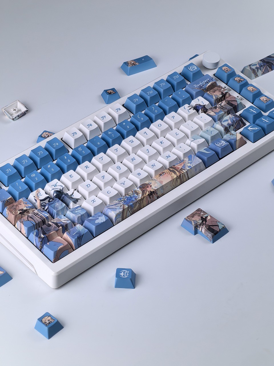 Wuthering Waves Cartethyia Keycaps Cherry Profile 120 Keys PBT Wooting ...