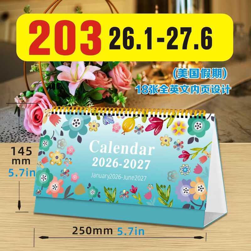 2026-2027 English Holiday Desk Calendar Simple Countdown English ...