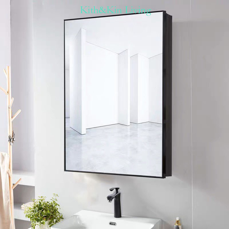 Bathroom Aluminium Cabinet With Mirror Storage Mirror Cabinet Cermin ...