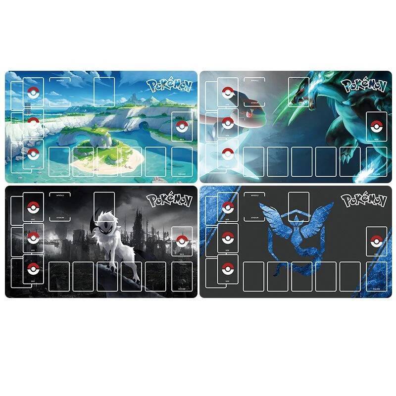 Diy Pokemon Card Pad Anime Pikachu Duel Disk Cartoon Eevee Card Mat ...
