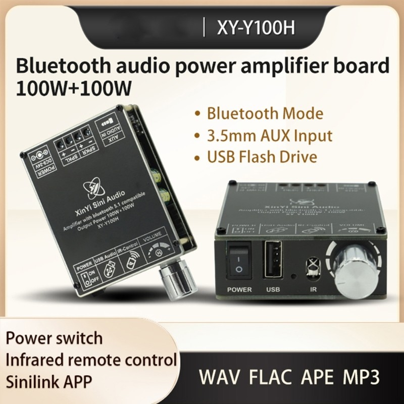 XY-Y100H Stereo BT Bluetooth-Compatible 5.1 AUX USB Audio Digital Power ...